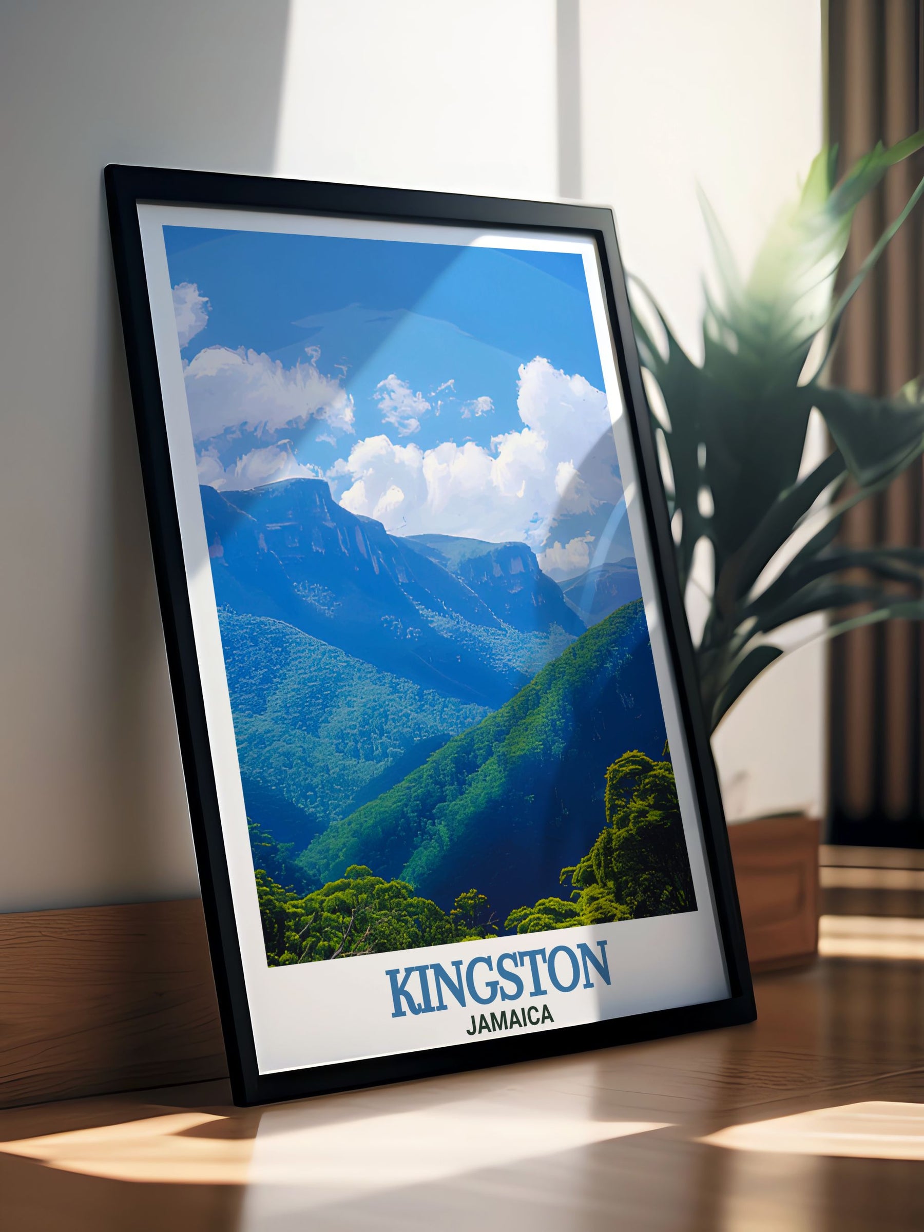 Kingston Travel Poster - Blue Mountains Travel Art - Kingston Poster P – M.Y.D