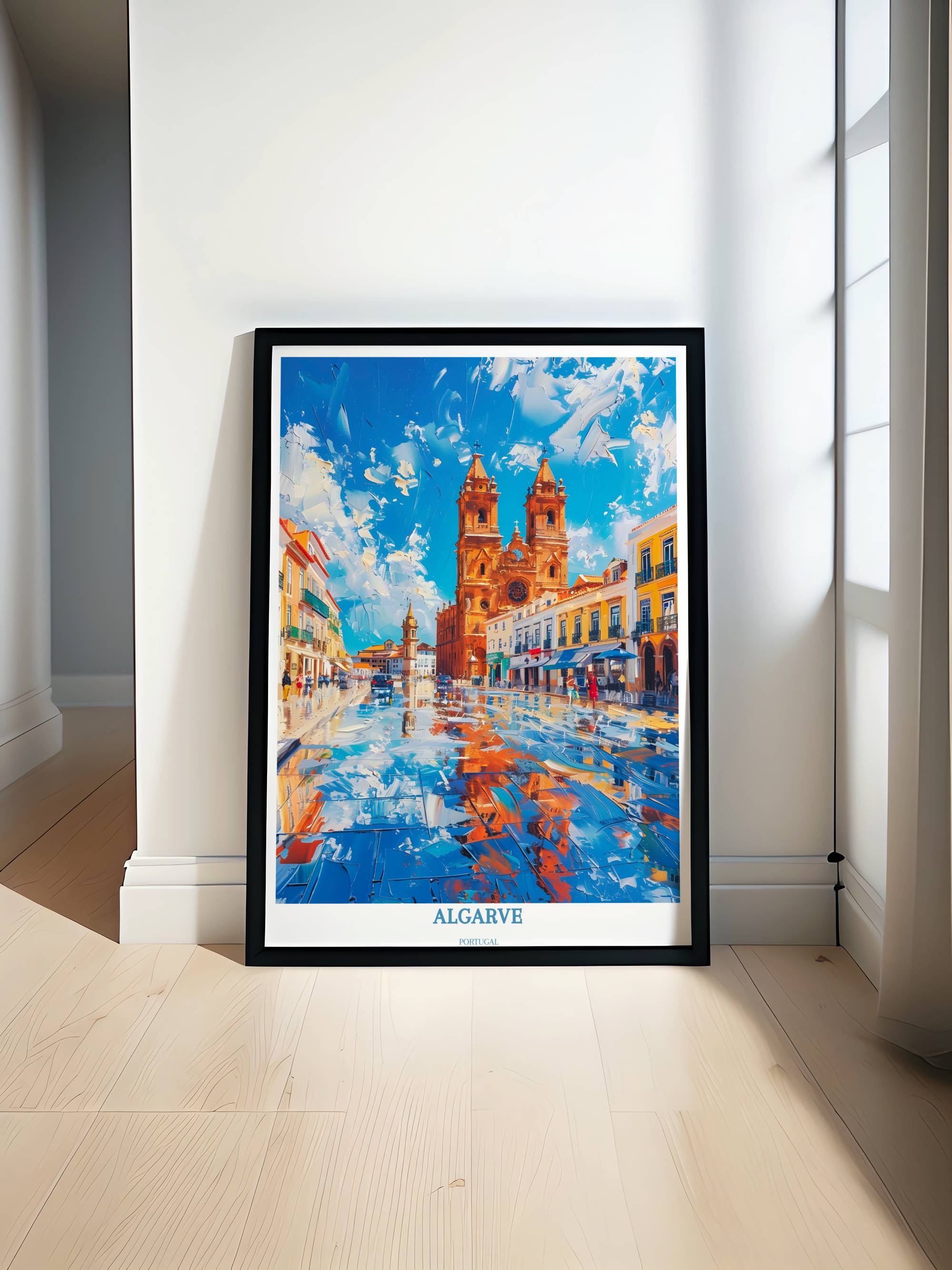 Algarve Travel Poster Igreja De Santa – MapYourDreams