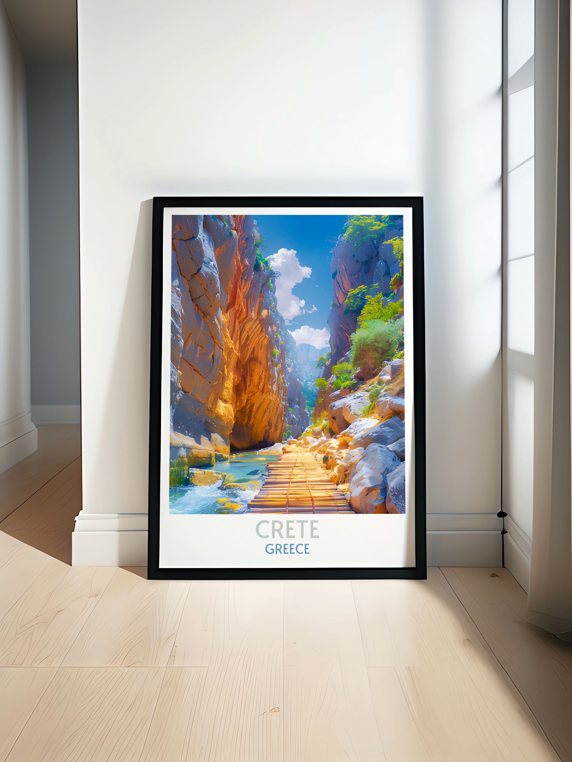 Crete Adventure Poster - Samaria Gorge Wall Art - Greece Travel Art – M.Y.D
