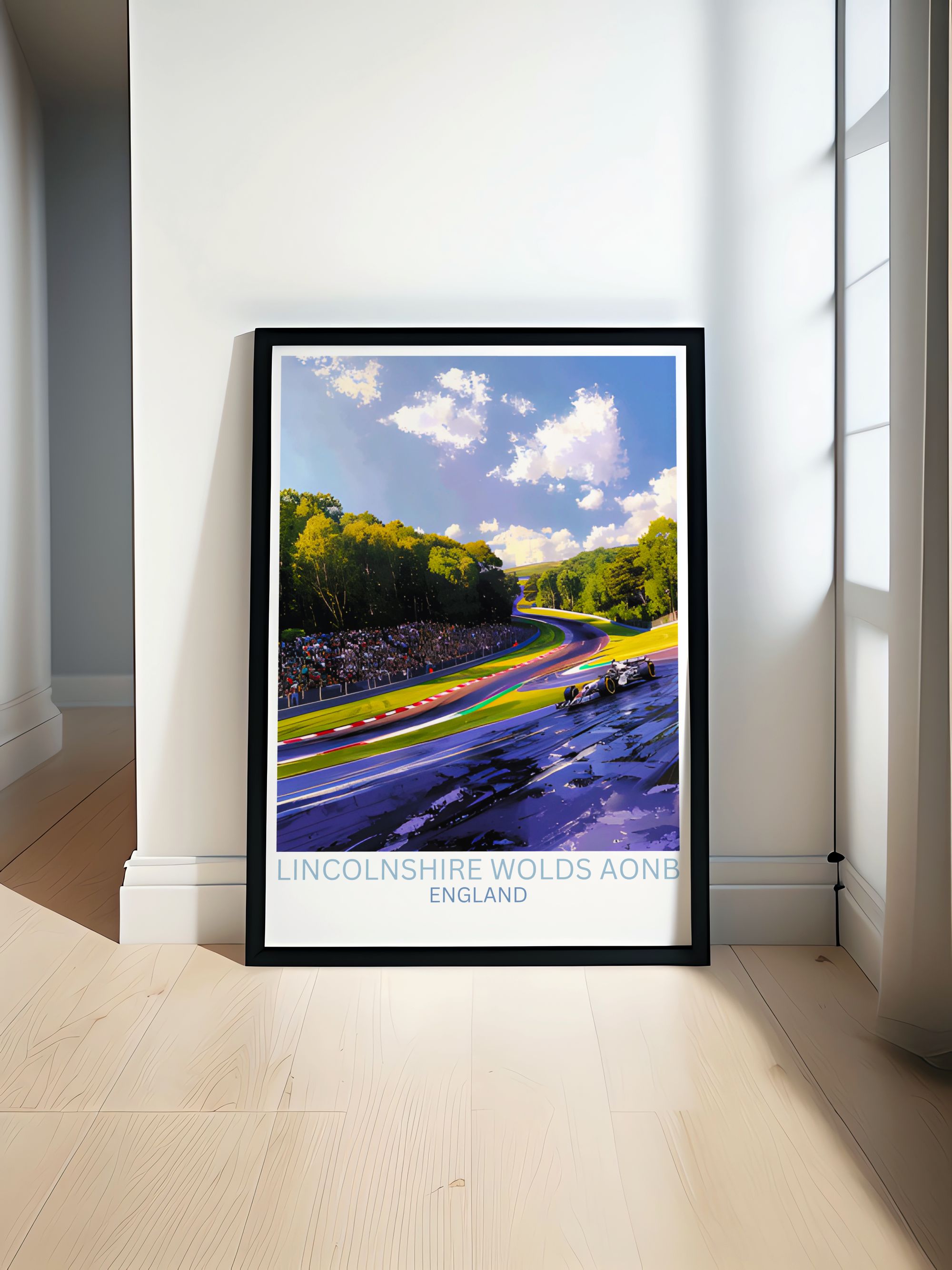 Modern Lincolnshire Wolds Art - Cadwell Park Wall Decor - England Trav ...