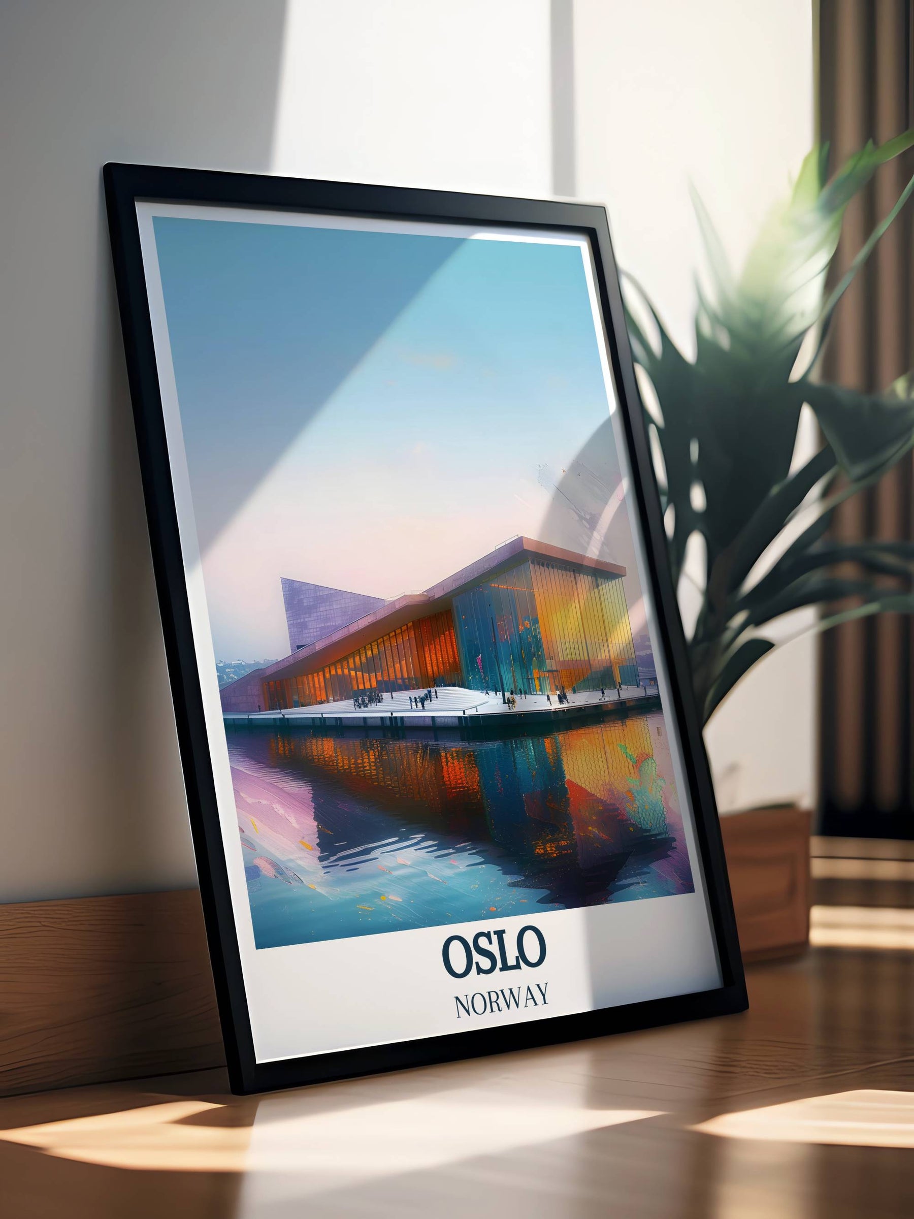 Oslo Norway Framed Art The Oslo Opera House Art Collection Vintage Nor ...