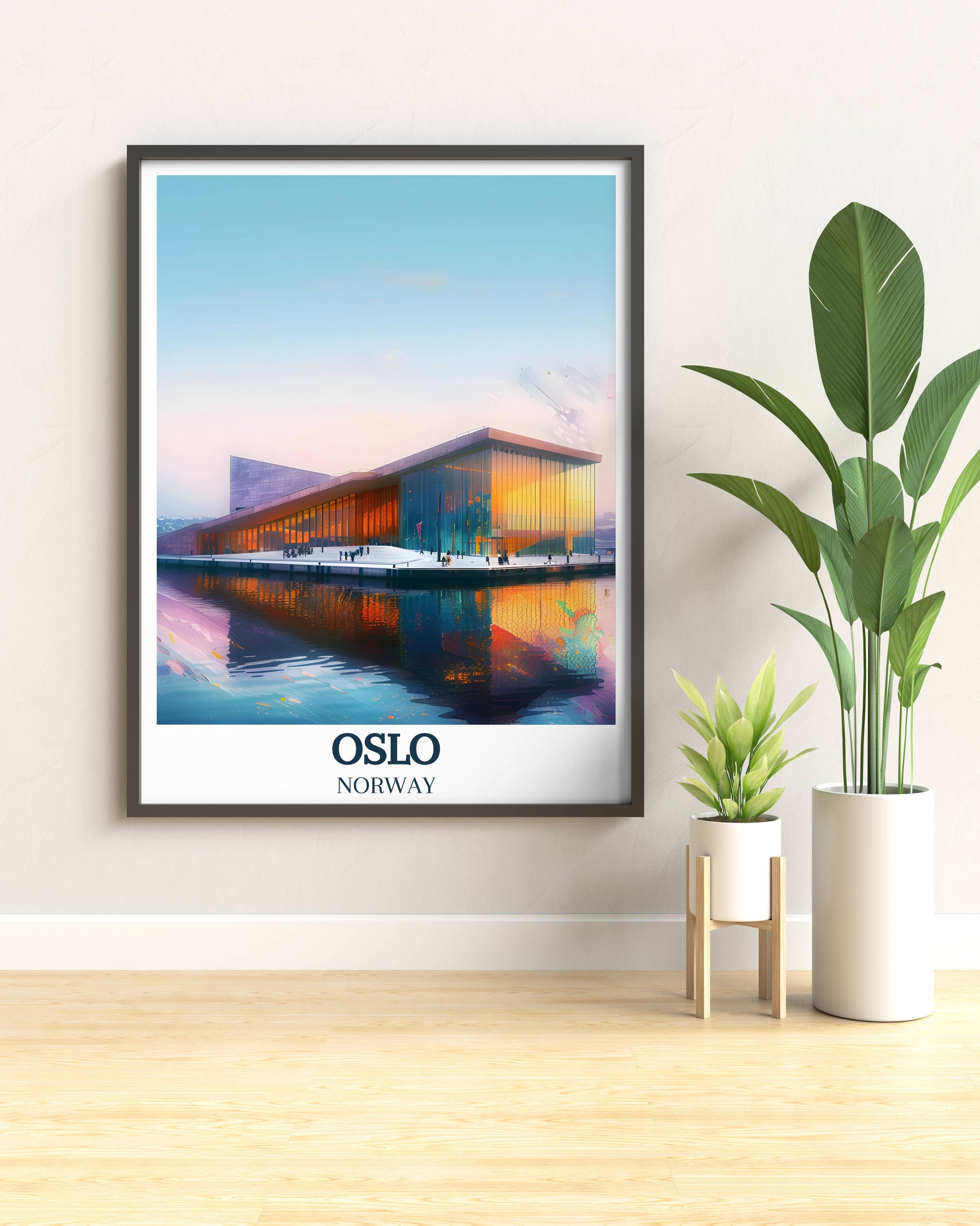 Oslo Norway Framed Art The Oslo Opera House Art Collection Vintage Nor ...
