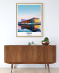 Oslo Norway Travel Poster Print - The Oslo Opera House Art Collection ...