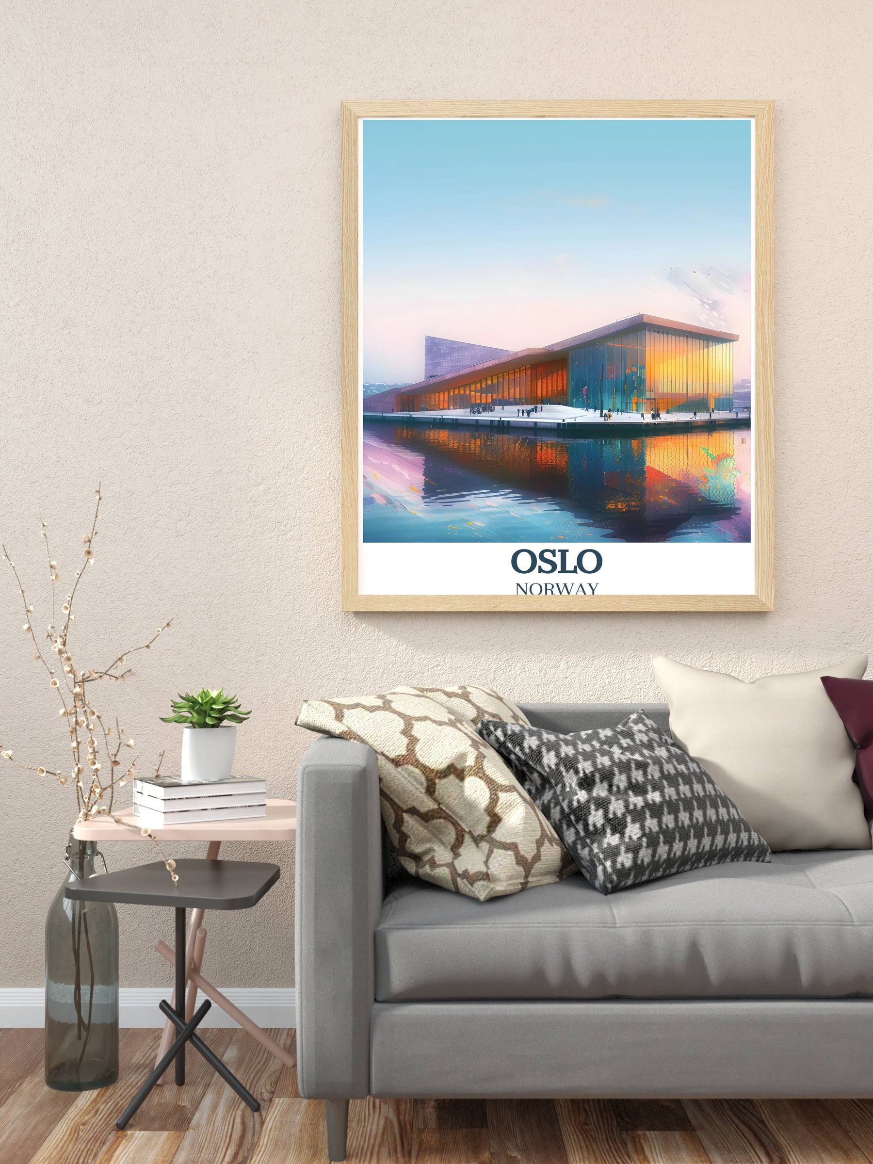 Oslo Norway Framed Art The Oslo Opera House Art Collection Vintage Nor ...