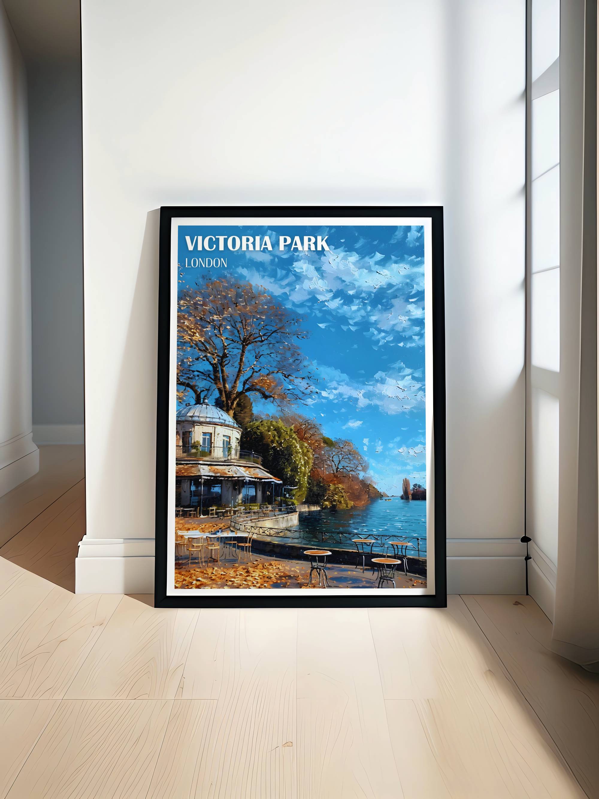 Victoria Park London Art - Pavilion Café Prints - London Travel Poster ...