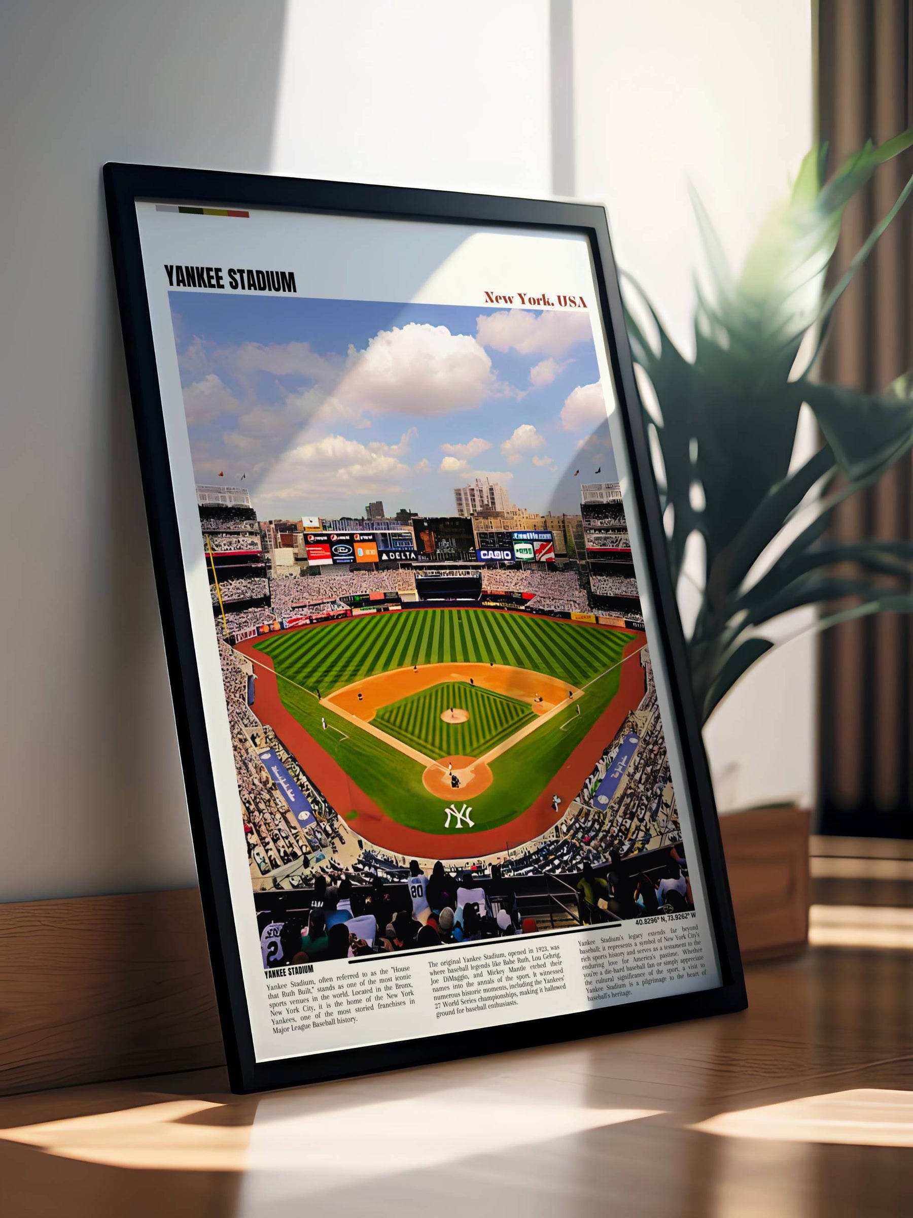 Yankee Stadium Print - New York Yankees Poster - MLB Stadium Poster – M.Y.D