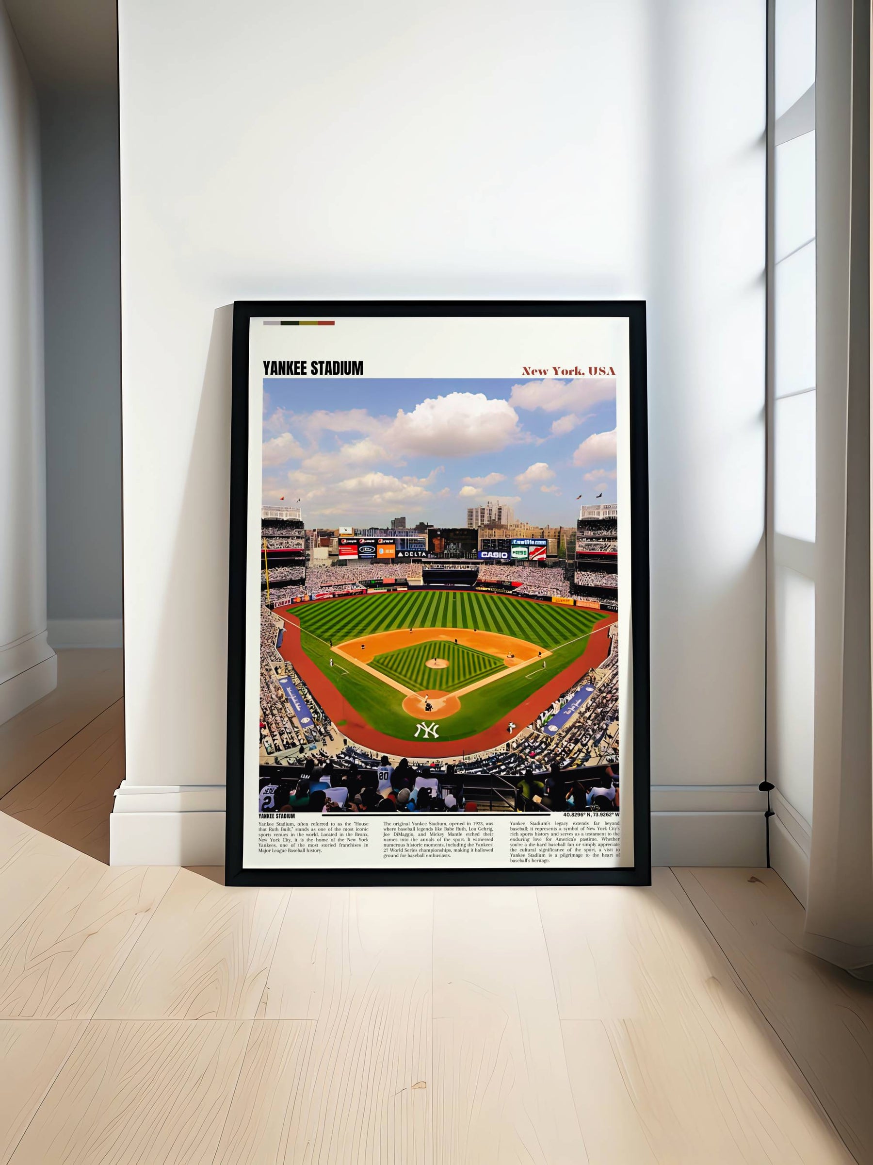 Yankee Stadium Print - New York Yankees Poster - MLB Stadium Poster ...