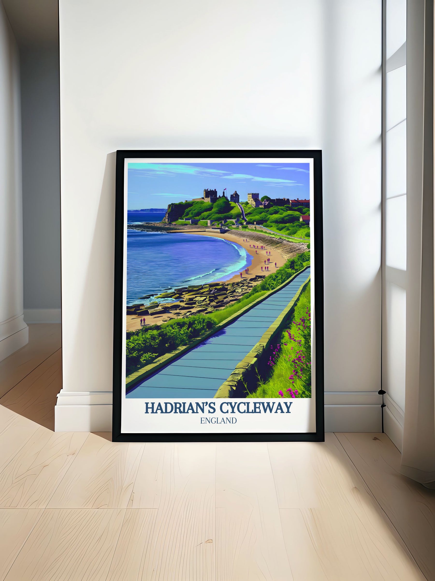 Hadrian's Cycleway Vintage Posters - Tynemouth Priory and Castle Home ...