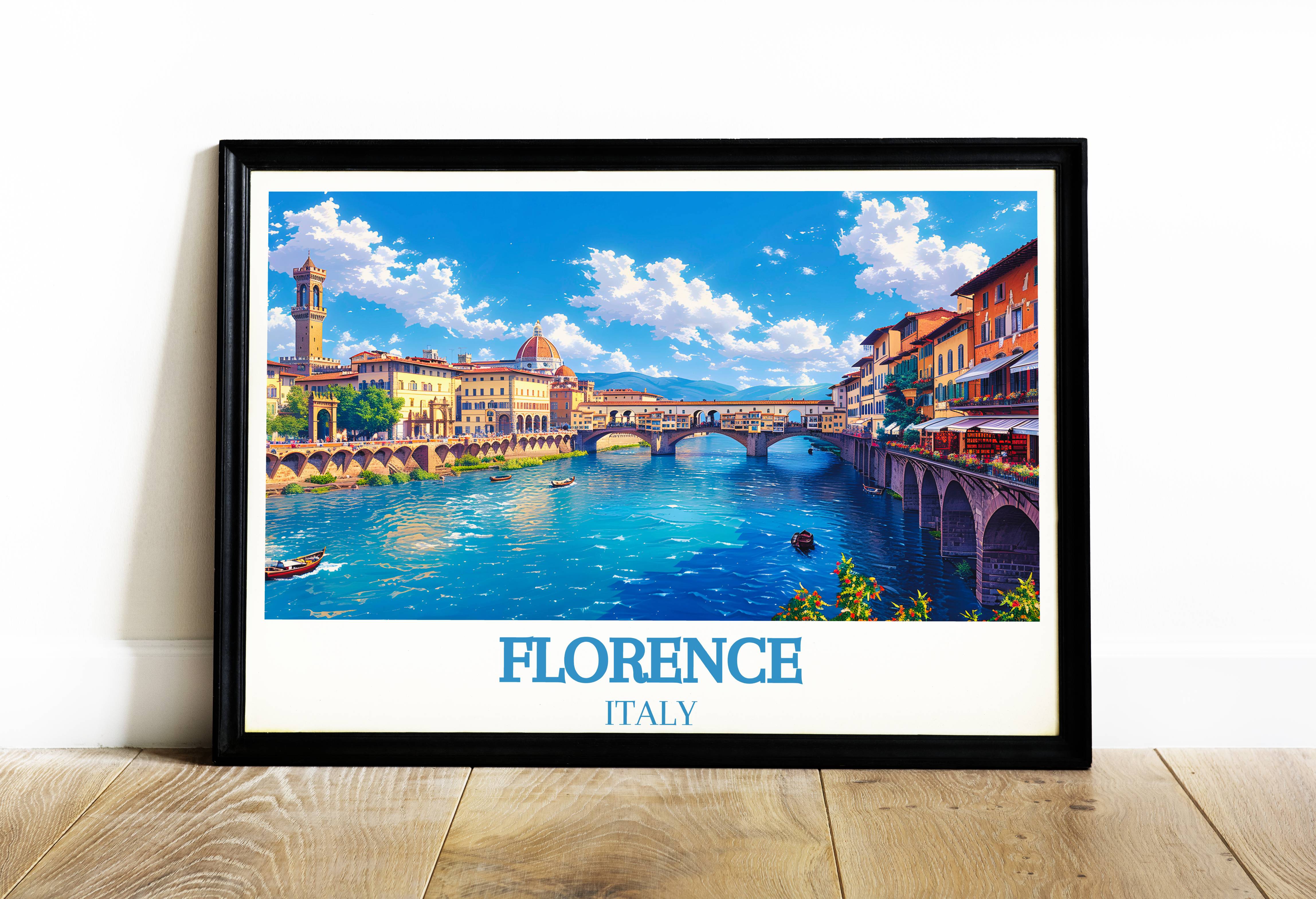 Florence Italy Print Featuring Ponte Vecchio - a Must-Have Europe Prin ...